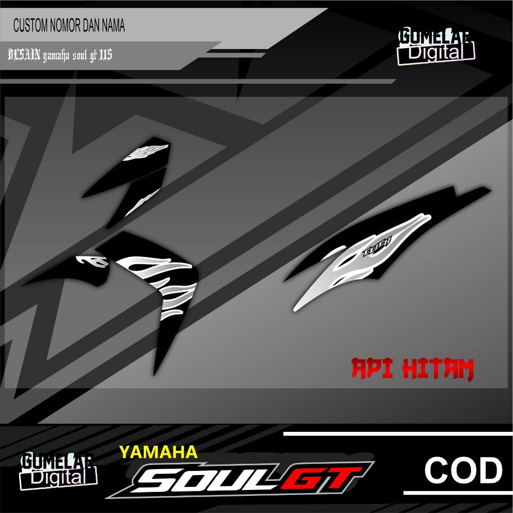 Jual STRIPPING SIMPEL YAMAHA SOUL GT API HOT WHEELS CUSTOM NAMA SUDAH ...
