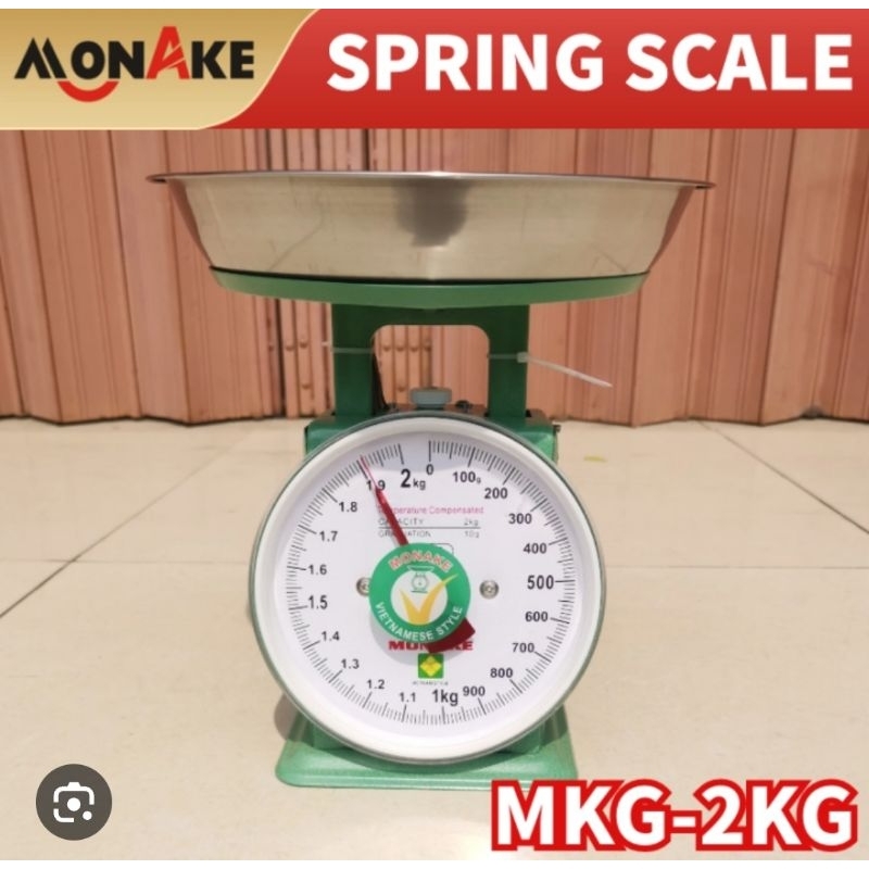 Jual timbangan duduk 2kg MONAKE / timbangan manual jarum MONAKE 2kilo ( quality Vietnam ...