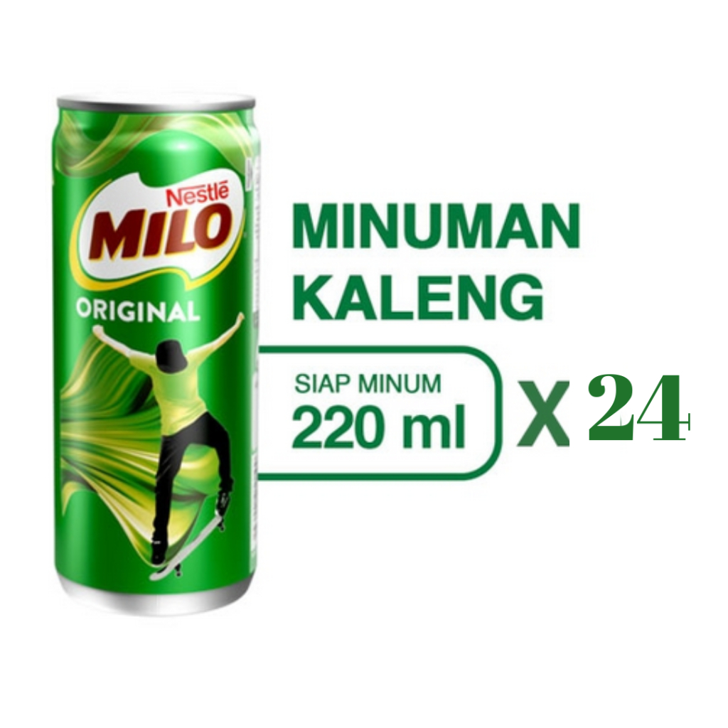 Jual NESTLE MILO KALENG ORIGINAL ACTIV-GO 220 ML X 24 MINUMAN SUSU ...
