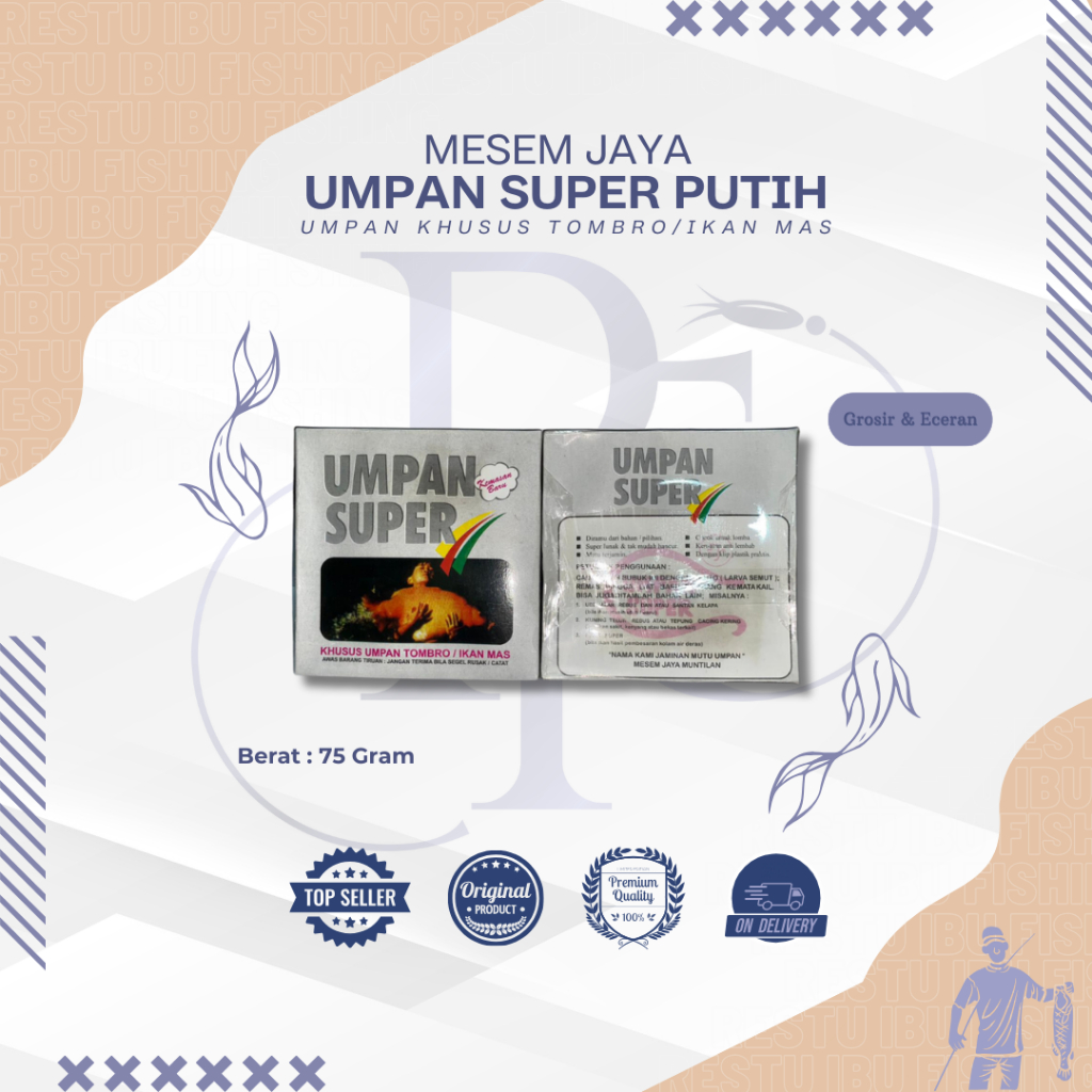 Jual Umpan Super Tombro PUTIH kotak ASLI 100% - umpan pancing ikan mas ...