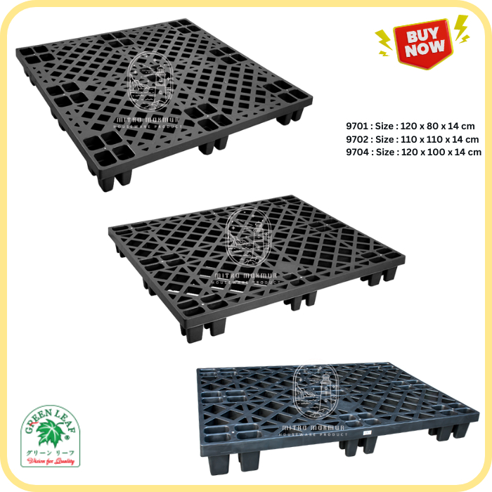 Jual PALLET SINGLE HITAM BERLUBANG GREEN LEAF ALAS TATAKAN GUDANG ...