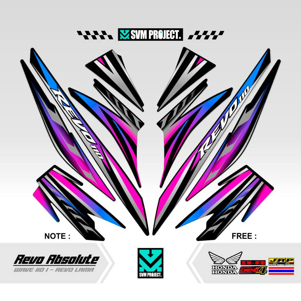 Jual STRIPING ABSOLUTE REVO 110 CW MOTIF 21 / STICKER ABSOLUTE REVO 110 ...