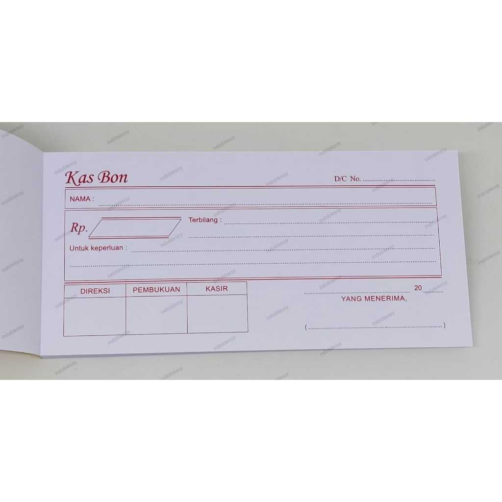 Jual KAS BON 1/3 FOLIO 1 Rangkap HVS BUKU KAS BON | Shopee Indonesia