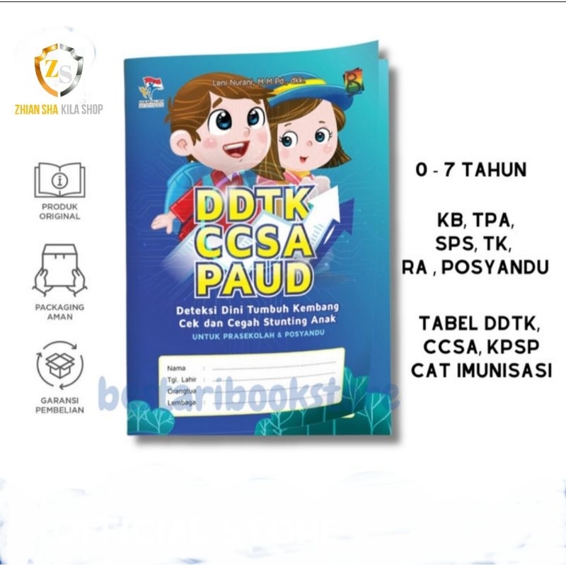 Jual Buku DDTK CCSA PAUD - Deteksi Tumbuh Kembang Anak Cegah Stunting | Shopee Indonesia