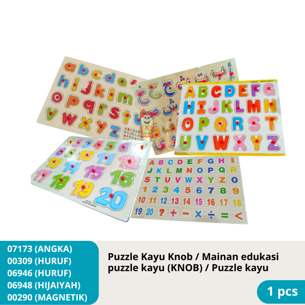 Jual Puzzle Kayu Knob / mainan edukasi puzzle kayu (KNOB) / Puzzle kayu ...
