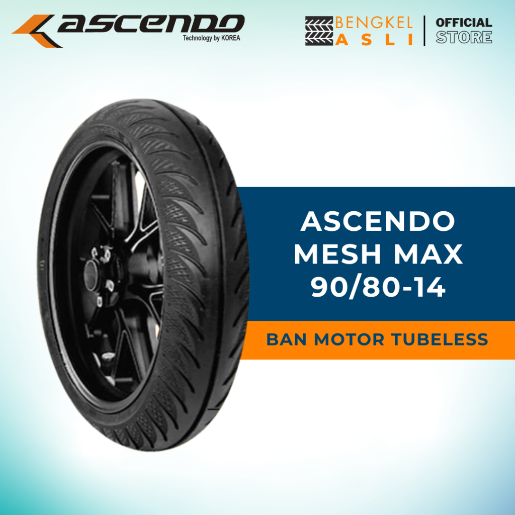 Jual Ban Motor ASCENDO MESH MAX Ring 14 90/80-14 Tubeless (TL) | Shopee ...