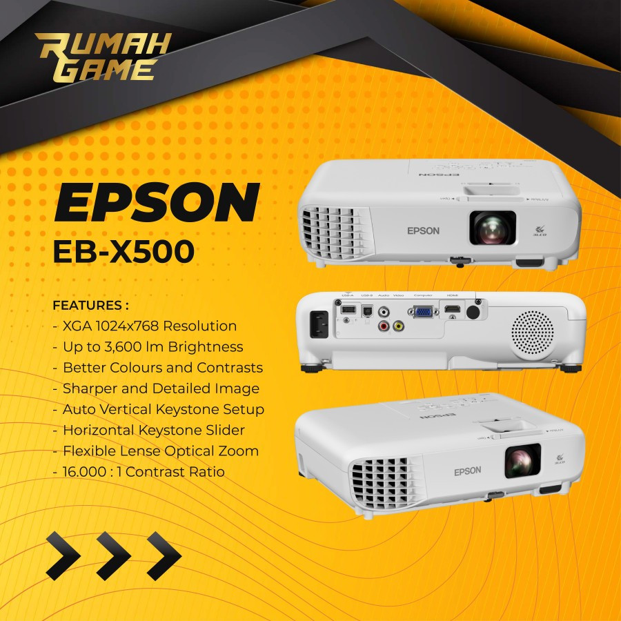 Jual PROYEKTOR EPSON EB-X500 EBX500 EB X500 PENGGANTI EB X400 XGA ...
