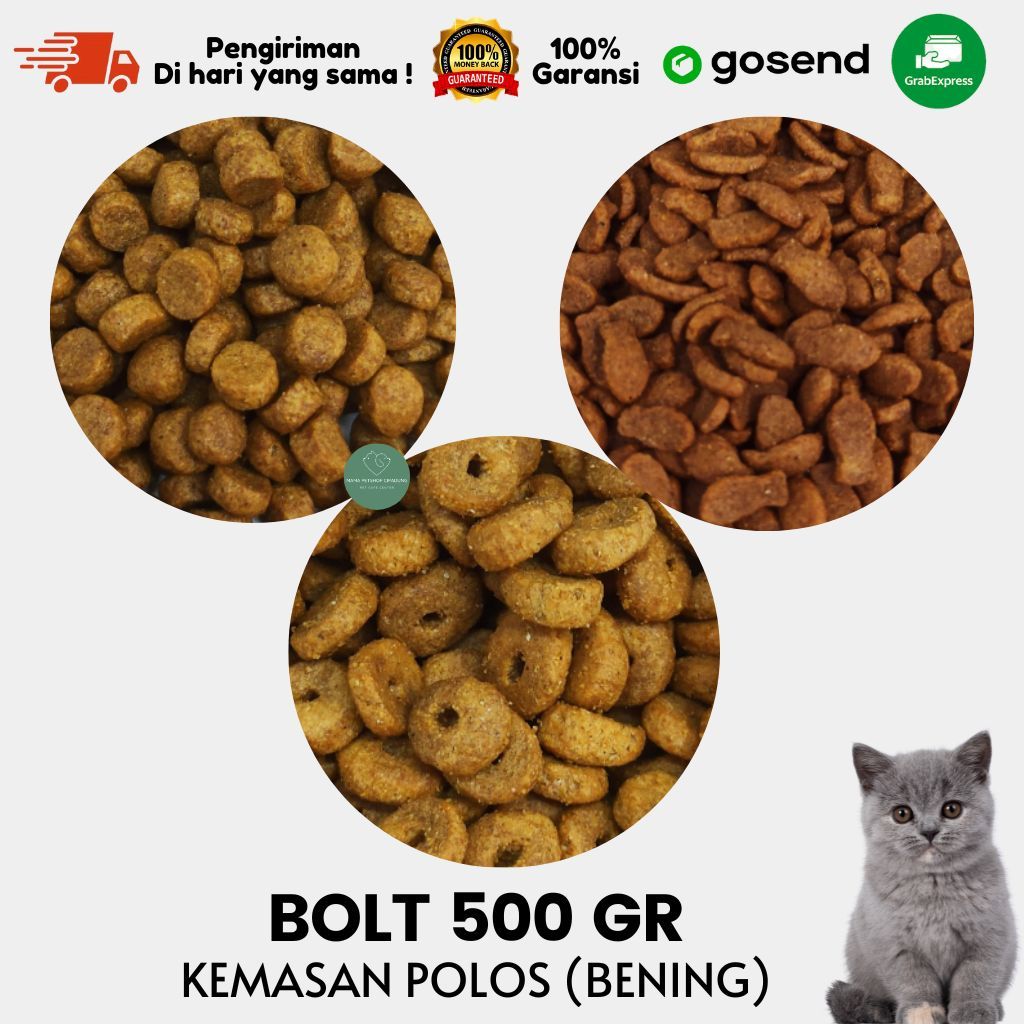 Jual Bolt Makanan Kucing Kering Cat Dry Food Repack | Shopee Indonesia
