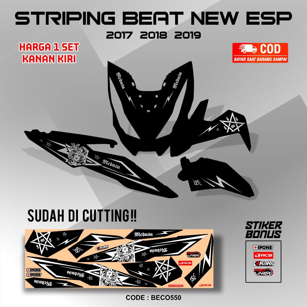 Jual STRIPING BEAT NEW ESP MEDUSA / STRIPING BEAT ECO / STIKER BEAT ...