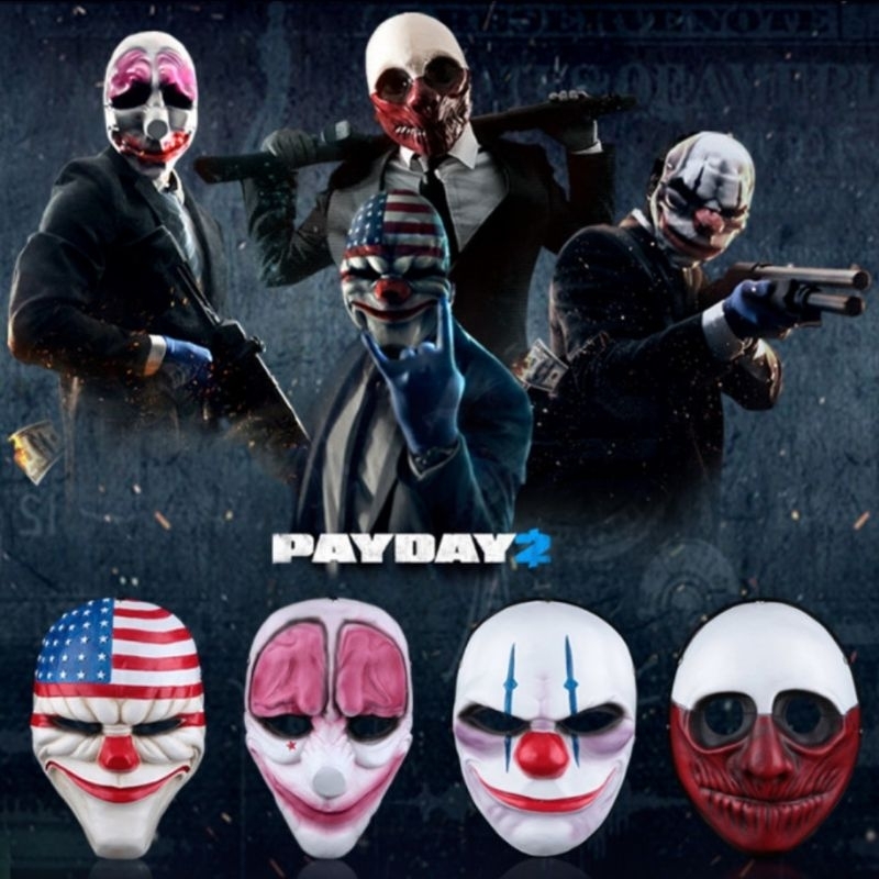 Jual topeng halloween party mask payday topeng horor | Shopee Indonesia