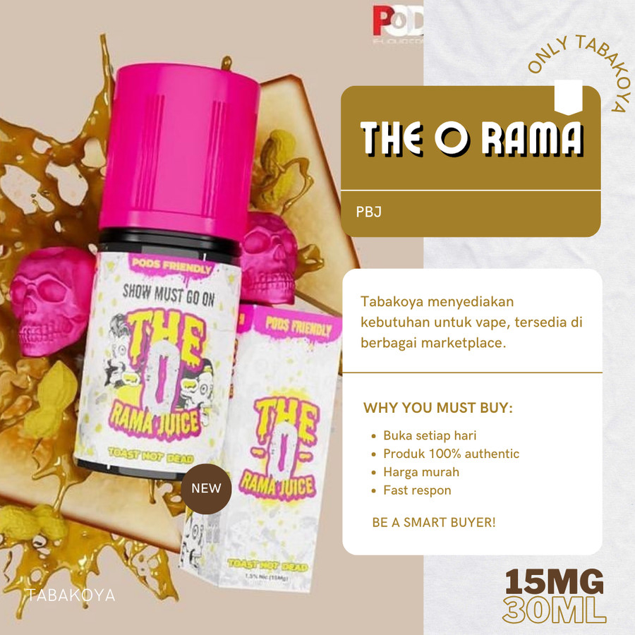 Jual THE O RAMA V2 LIQUID PODS 30ML PBJ TOAST NOT DEAD BY PODA | Shopee ...