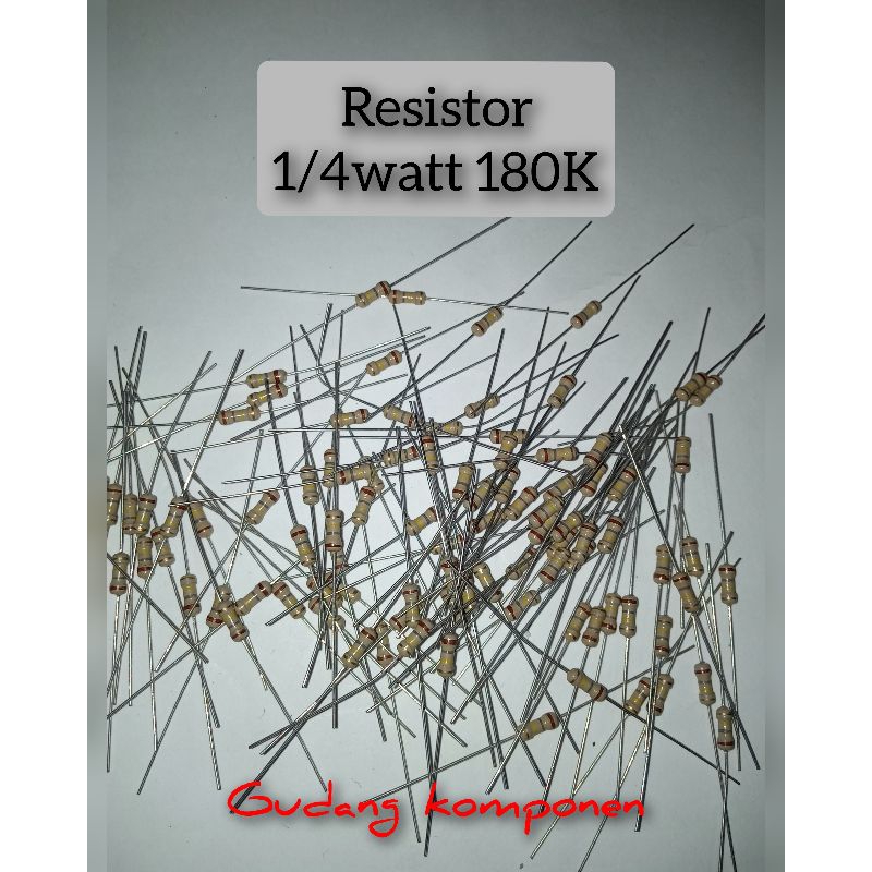 Jual Resistor 180K 1/4watt Karbon Film China per 10pcs | Shopee Indonesia