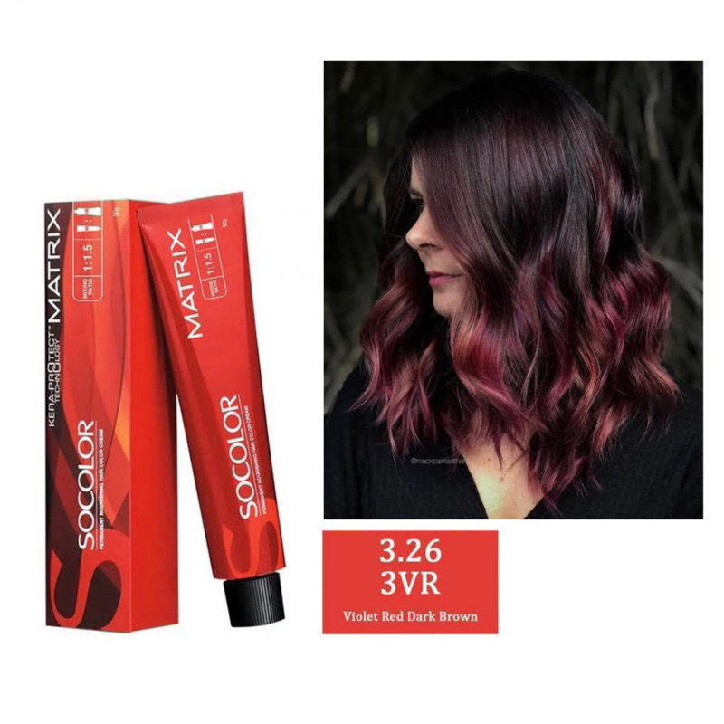 Jual Matrix Socolor So Hair Color Permanent 3.26 3V Violet Red Dark ...