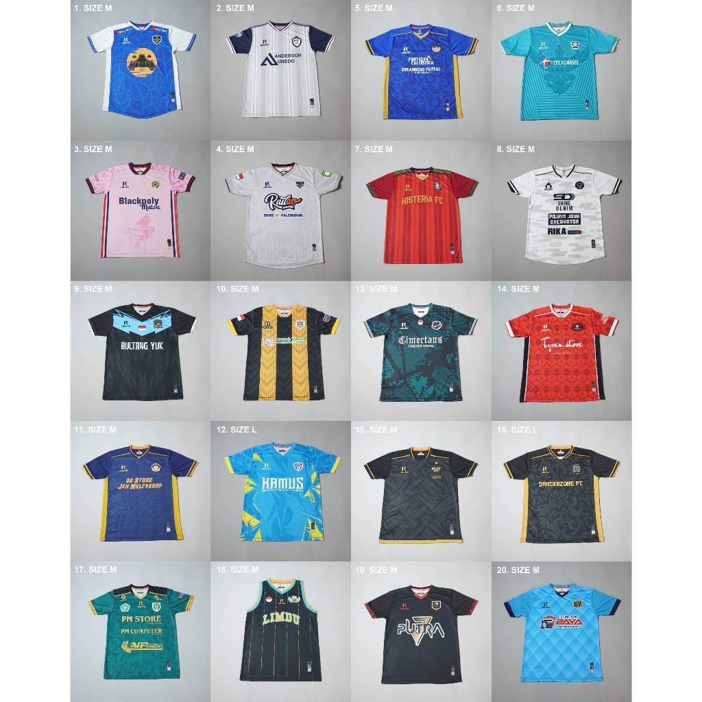 Jual Jersey FUTSAL/BOLA/BASKET sampel Murah UNILEVEN KATALOG 1-40 ...