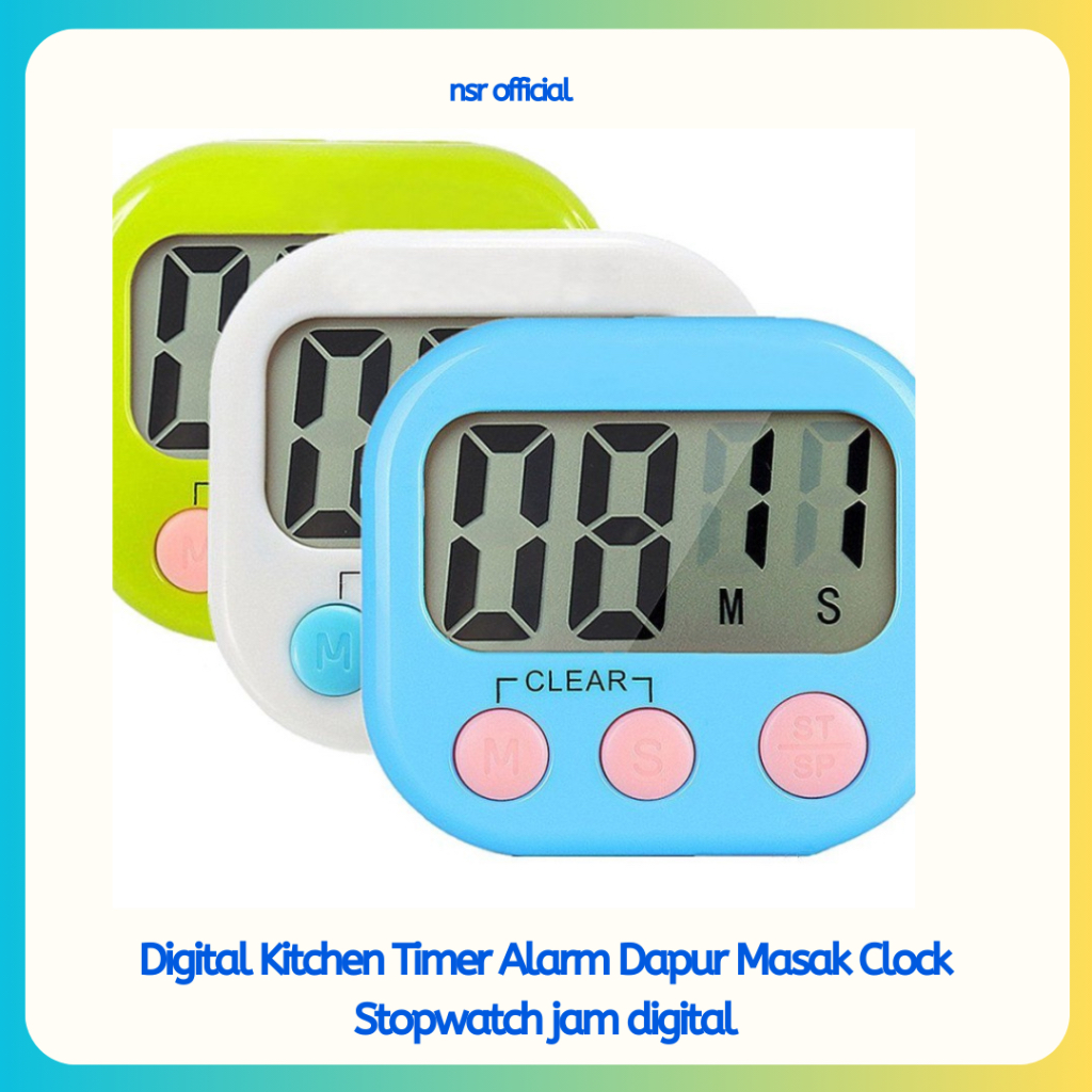 Jual Digital Kitchen Timer Alarm Dapur Masak Clock Stopwatch jam ...