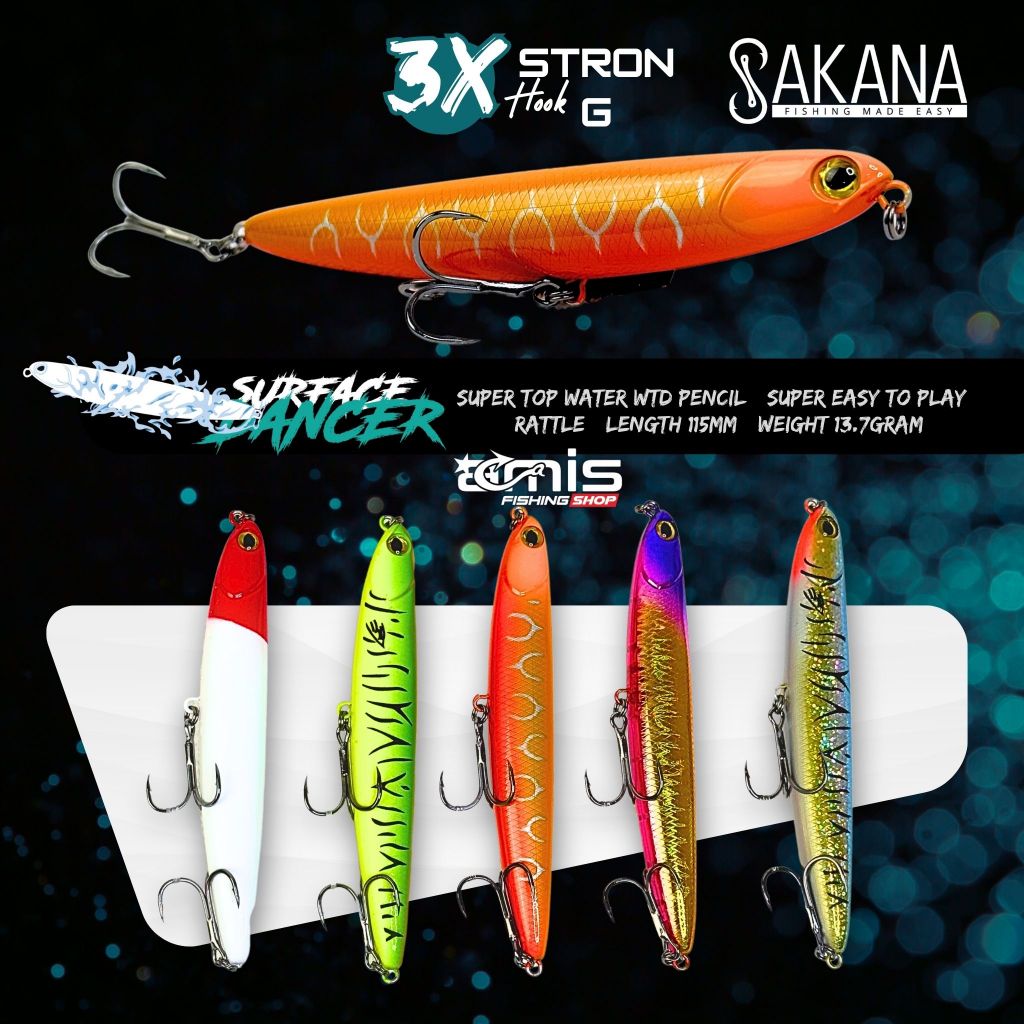 Jual Surface Dancer Sakana Pencil WTD Bait Lure Umpan Casting Mengapung | Shopee Indonesia