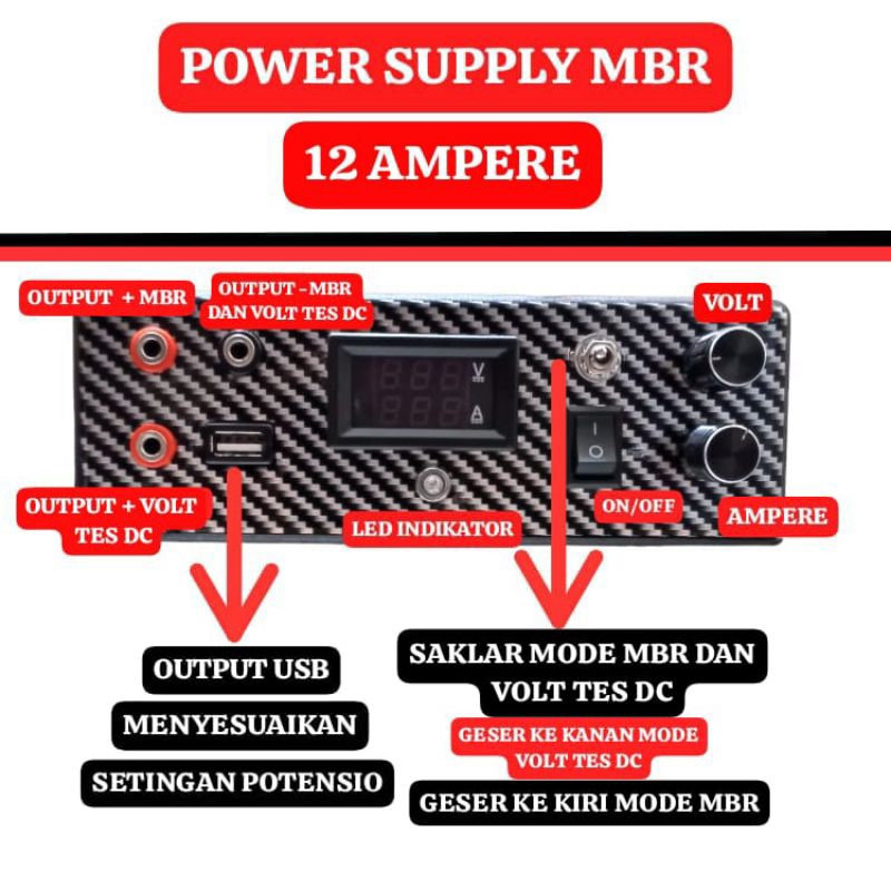 Jual Power Supply Mbr 12 A 24 Volt V2 Alat Service Hp/Laptop Penghancur ...