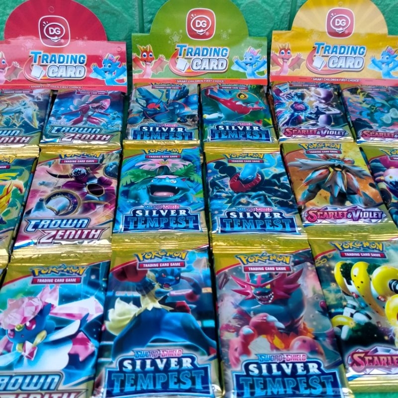 Jual 12 Sachet Mainan Kartu gambar Pokemon New Trading Card Terbaru ...