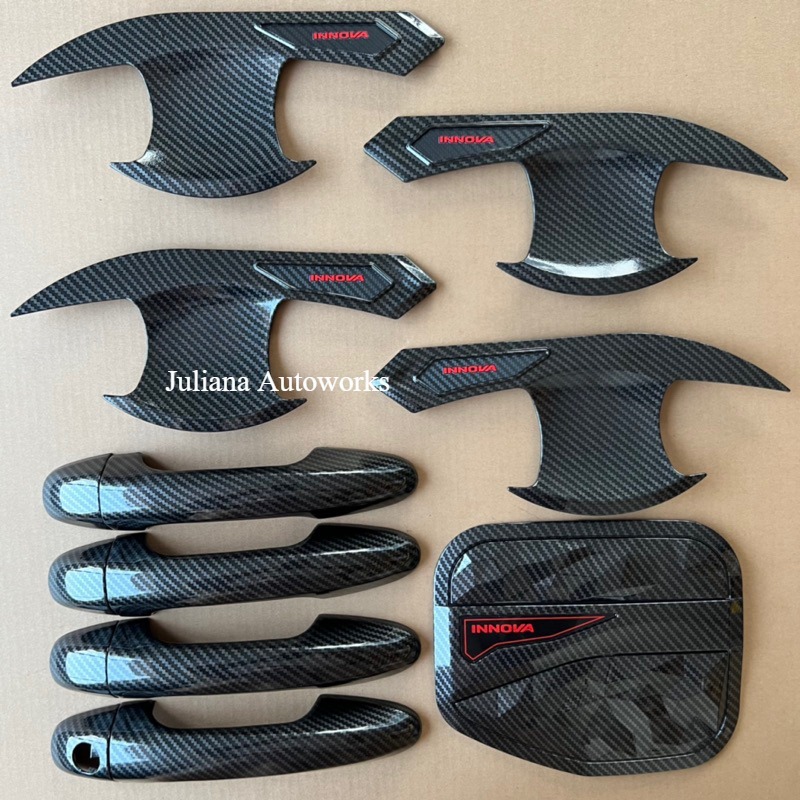 Jual Paket Outer Handle Tank Cover Carbon All New Innova Reborn Carbon | Shopee Indonesia