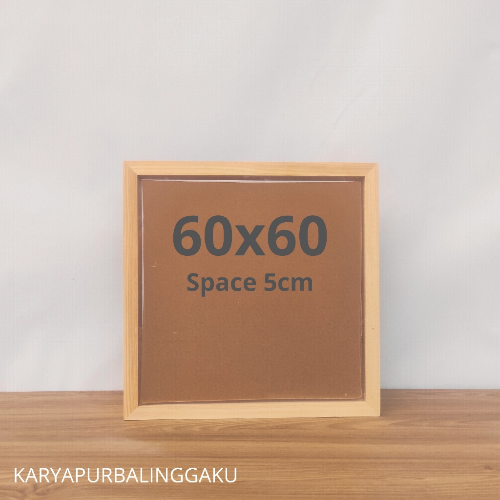 Jual Bingkai/Pigura kayu 3D ukuran 60x60 + Kaca Acrylic | Shopee Indonesia