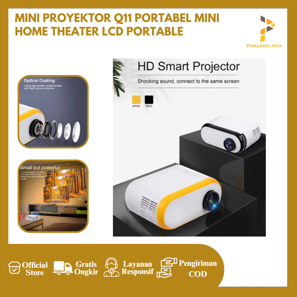 Jual Mini Proyektor Q11 Portabel Mini Home Theater LCD Portable ...