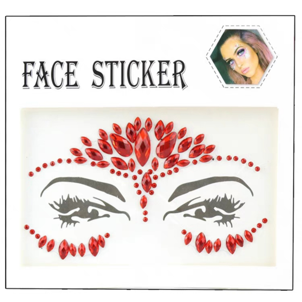 Jual Stiker Wajah/ Face Sticker Diamond/ Stiker Wajah Makeup / Face ...