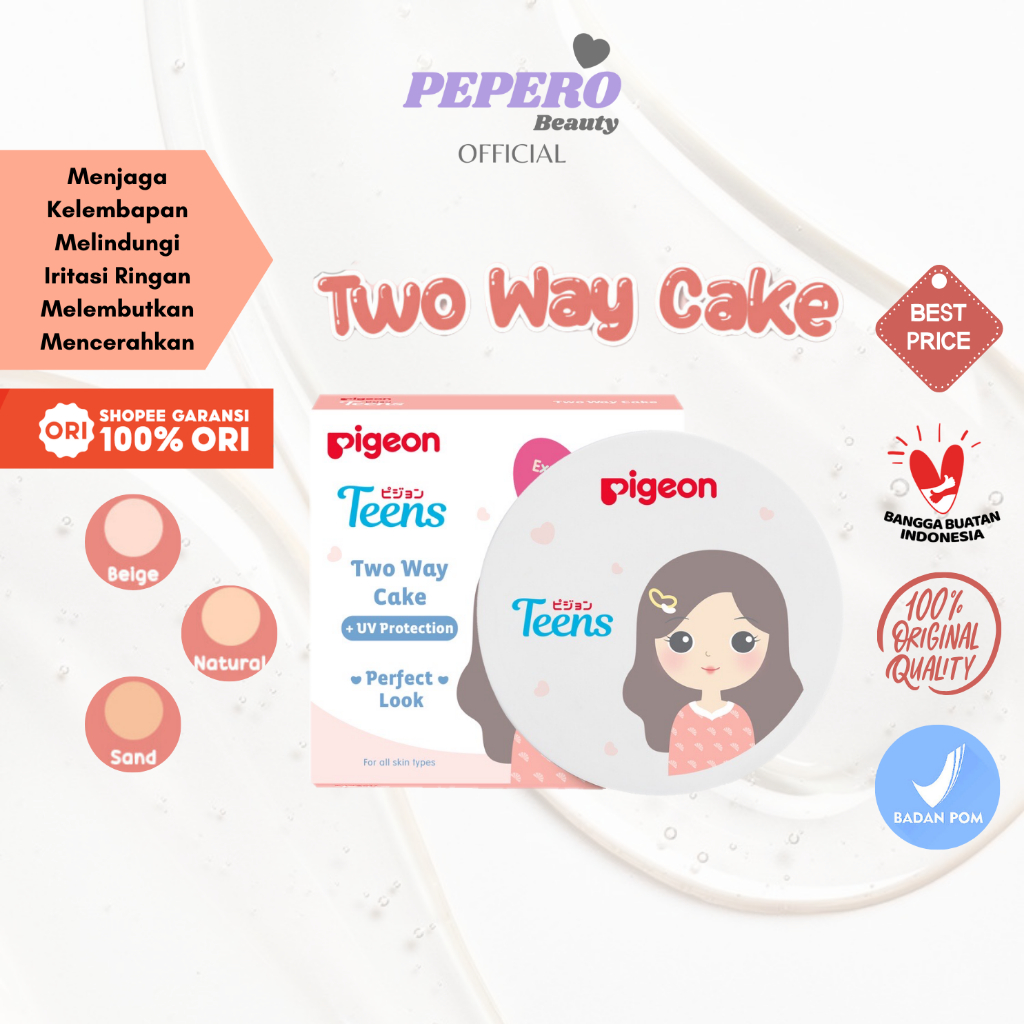 Jual PIGEON TEENS Two Way Cake 14gr (FULL / REFILL) | Shopee Indonesia
