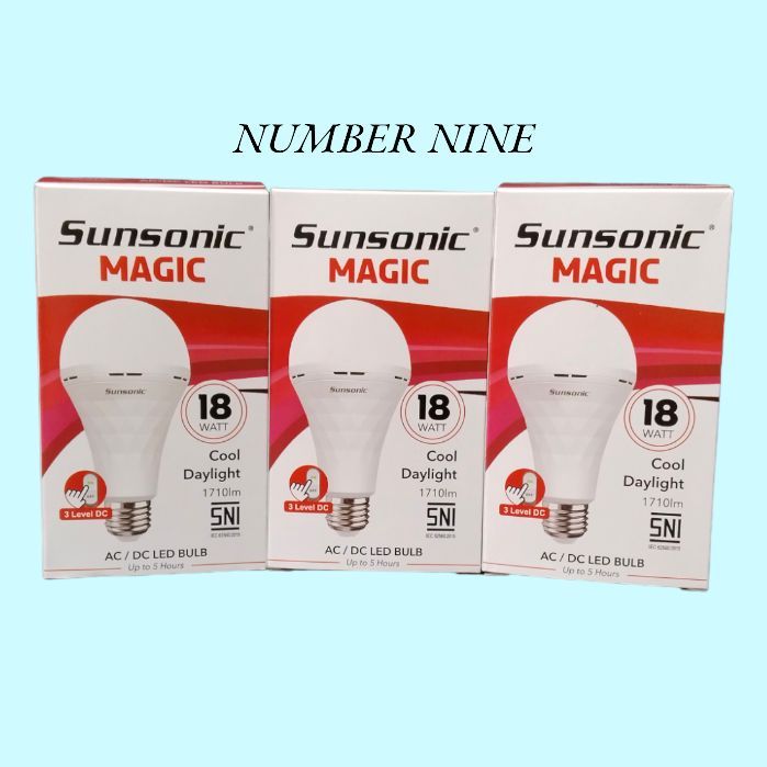 Jual (Paket Isi 3) Sunsonic Lampu LED Emergency AC/DC 7 Watt, 9 Watt ...