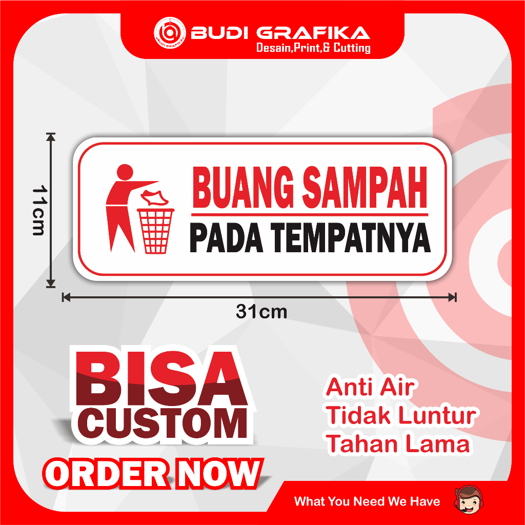 Jual Sticker Himbauan Buang Sampah Pada Tempatnya | Shopee Indonesia