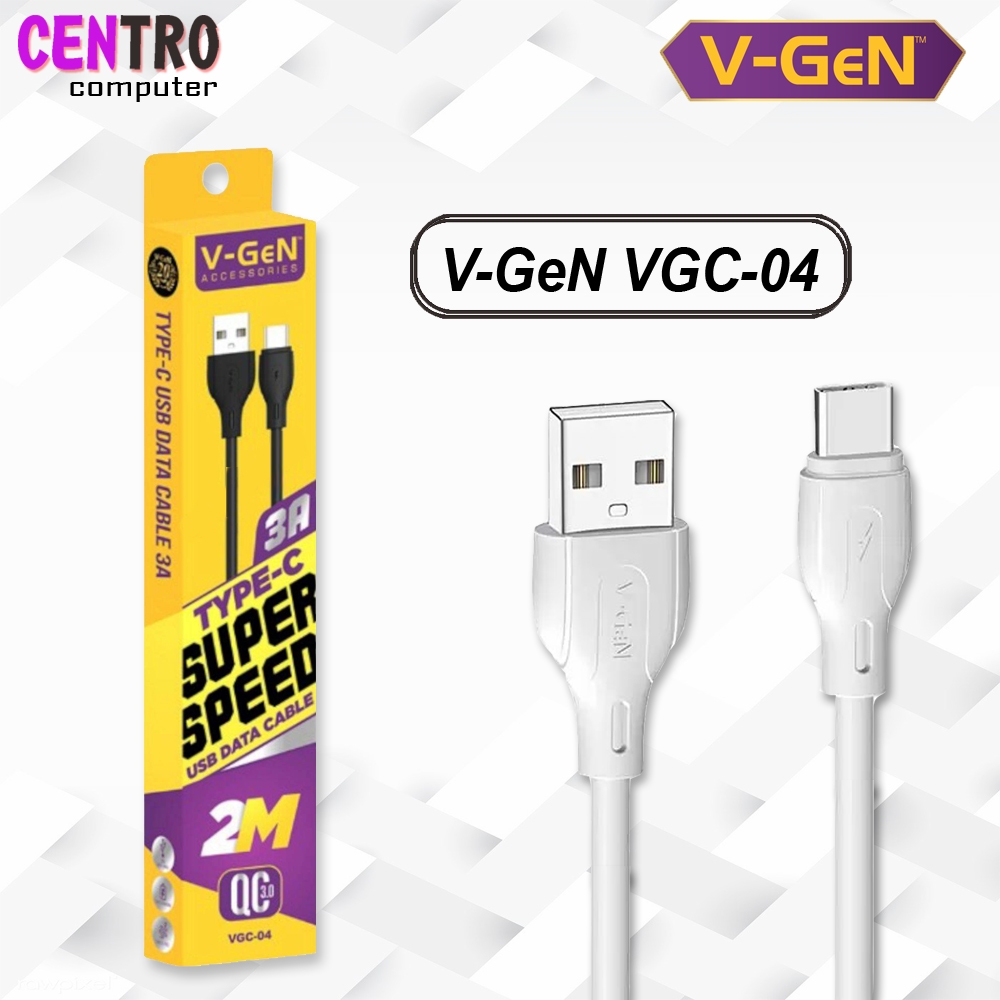 Jual Kabel Data V-GeN VGC-04 USB Type C Fast Charging QC3.0 3A 2 Meter ...