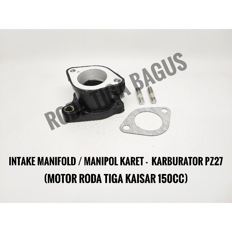 Jual Intake Manifold / Manipol Karet (Karburator PZ27) - motor roda tiga Kaisar 150cc | Shopee ...