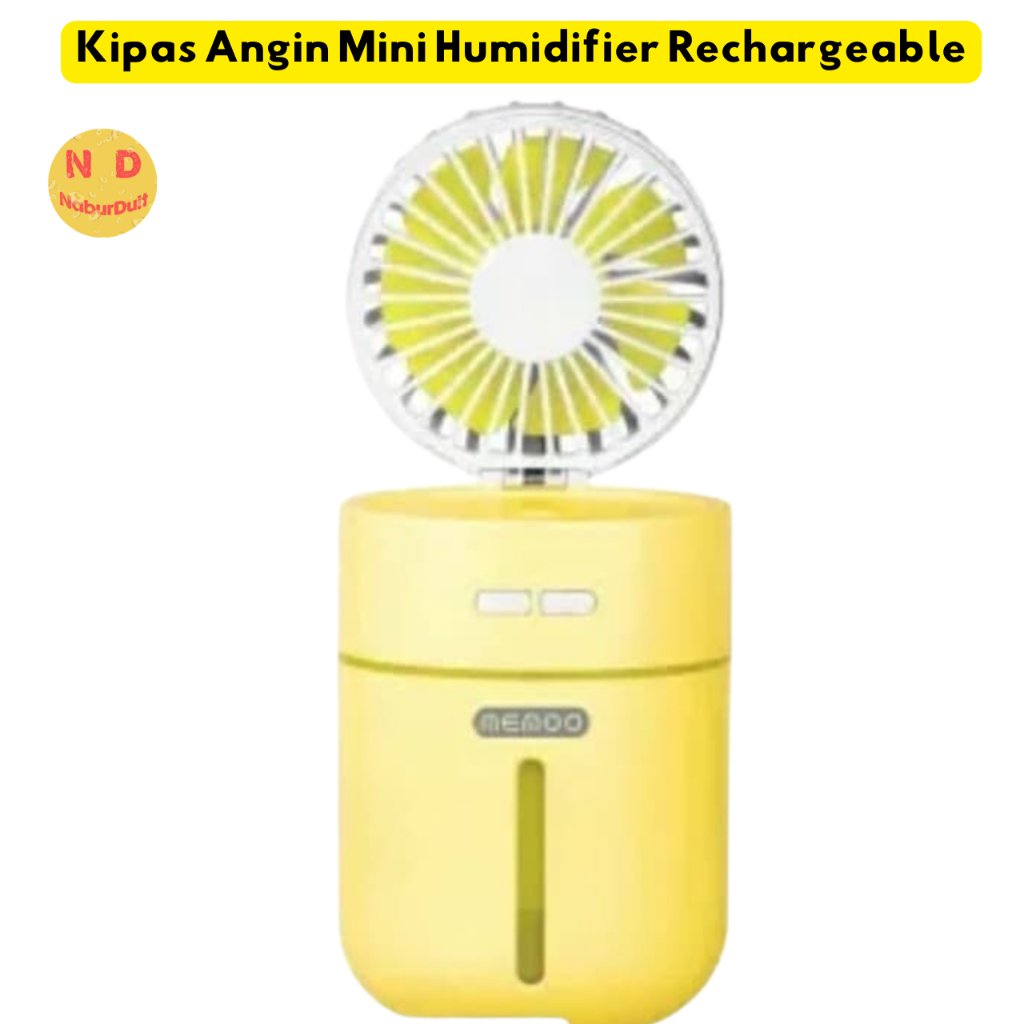 Jual Memoo 400 Ml Kipas Angin Mini Humidifier Rechargeable | Shopee ...