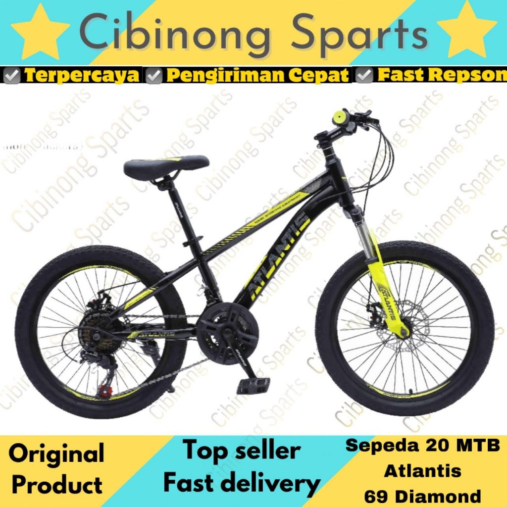 Jual Sepeda Gunung MTB 20 Atlantis 69 Diamond Rem Cakram 21Speeds New ...