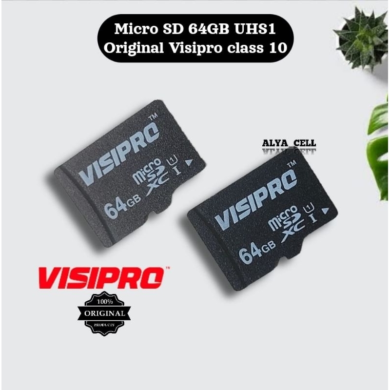 Jual MEMORI MICROSD VISIPRO 64GB UHS 1 DAN UHS 3 | Shopee Indonesia