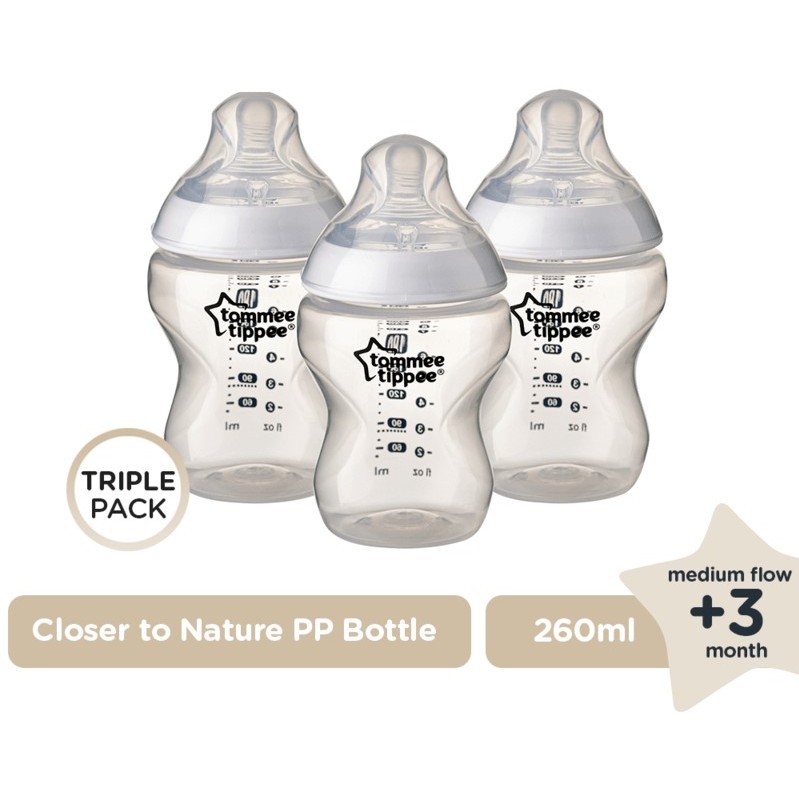 Jual Tommee Tippee Baby Bottle 150 & 260 ml Double Triple Pack Closer to Nature Botol Susu Bayi ...