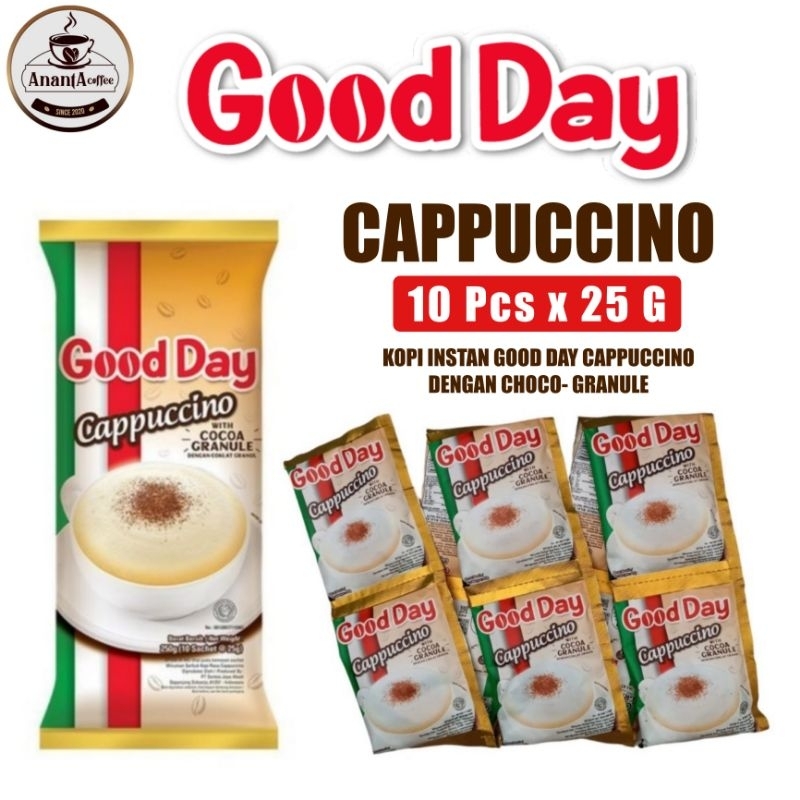 Jual KOPI GOOD DAY CAPPUCCINO 25 GR 10 SACHET 1 RENCENG | Shopee Indonesia