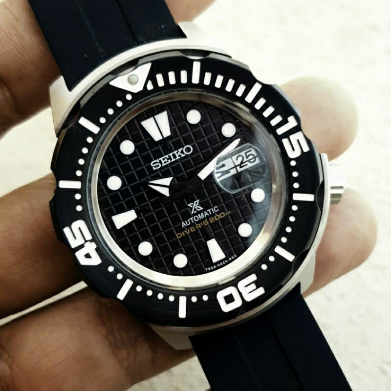 Jual Seiko Mod Monster Black Dial | Shopee Indonesia