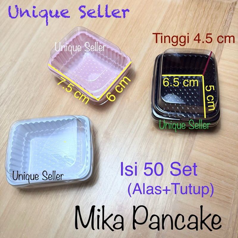 Jual [Isi 50] Mika Pancake Durian Mini Coklat Pink Putih Biru Ivory ...