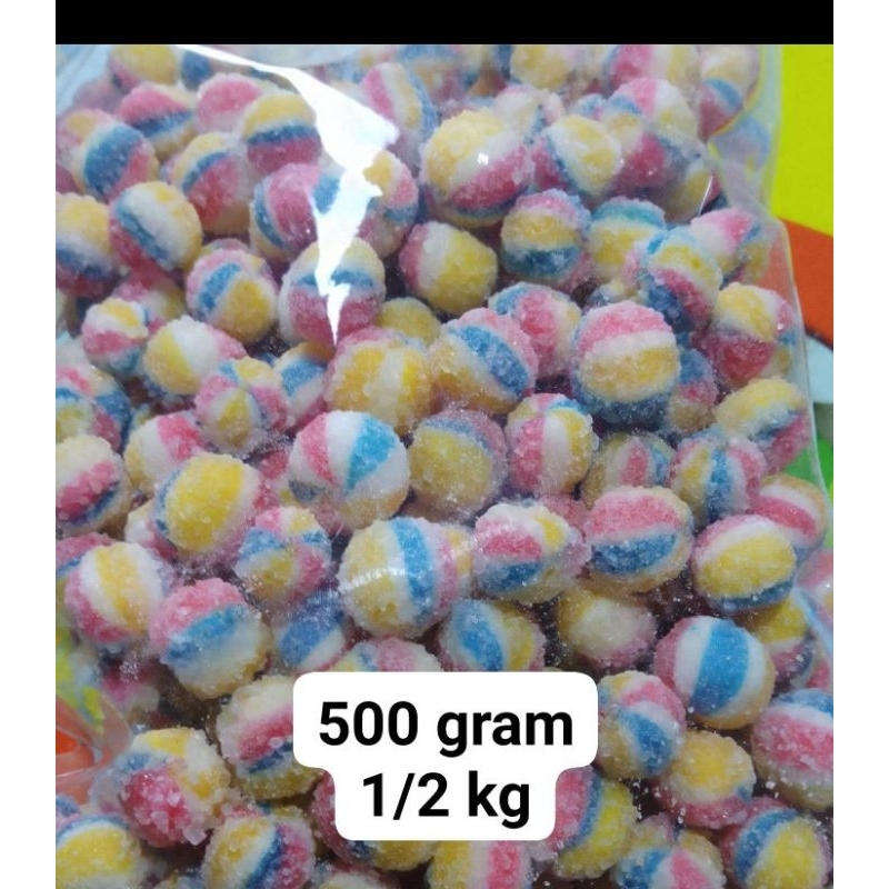Jual Permen Marble Bola Pelangi 500 gram halal | Shopee Indonesia