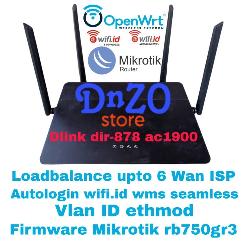 Jual dlink dir878 ac1900 openwrt gigabit loadbalance autologin dualband ...