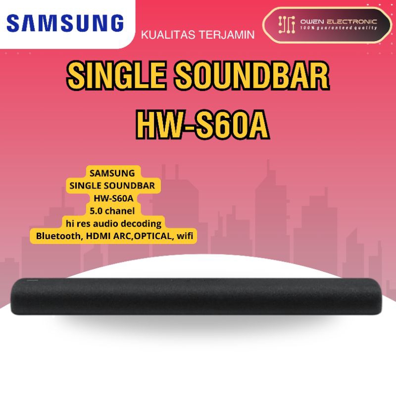 Jual SAMSUNG SINGLE SOUNDBAR HW-S60A / HWS60A | Shopee Indonesia