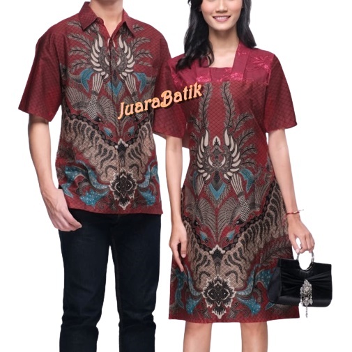 Jual COUPLE BROKAT DRESS BATIK MAROON COUPLE DRESS BROKAT MAROON ...