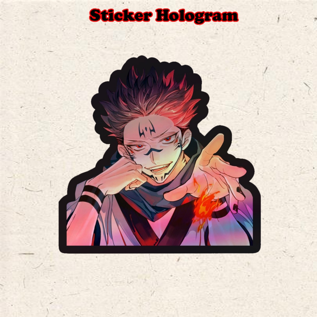 Jual Stiker Hologram Anime SUKUNA Jujutsu kaisen sticker case hp ...
