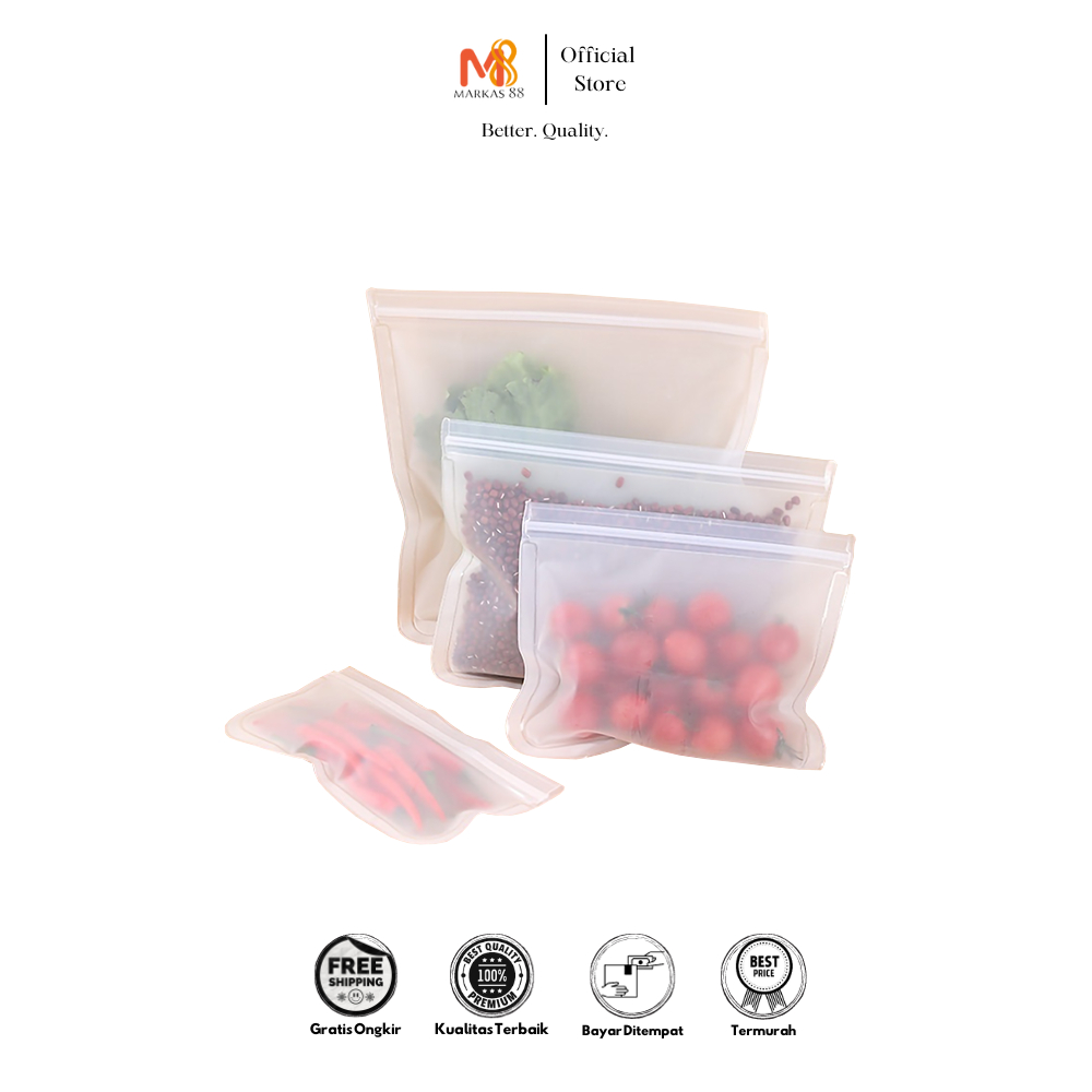 Jual MARKAS88 Plastik Ziplock Makanan Kedap Udara Tempat Penyimpanan ...