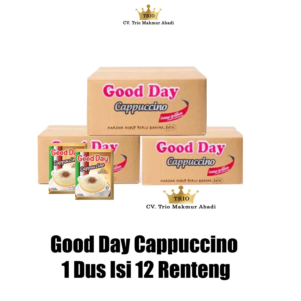 Jual Good Day Cappuccino 1 Dus Isi 12 Renteng | Shopee Indonesia