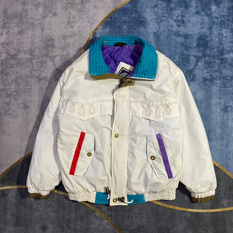 Jual jaket racing jacket vintage racing colorblock | Shopee Indonesia