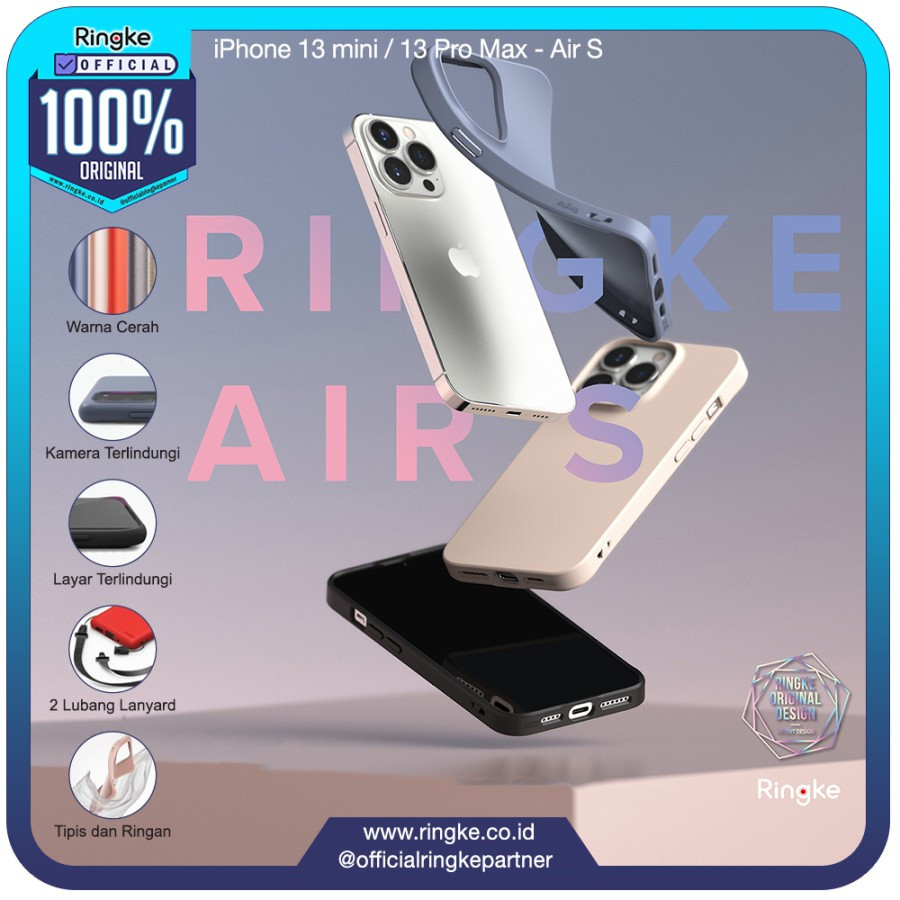Jual Ringke iPhone 13 mini 13 Pro Max Air S Casing Anti Crack Softcase Tahan Banting Military ...