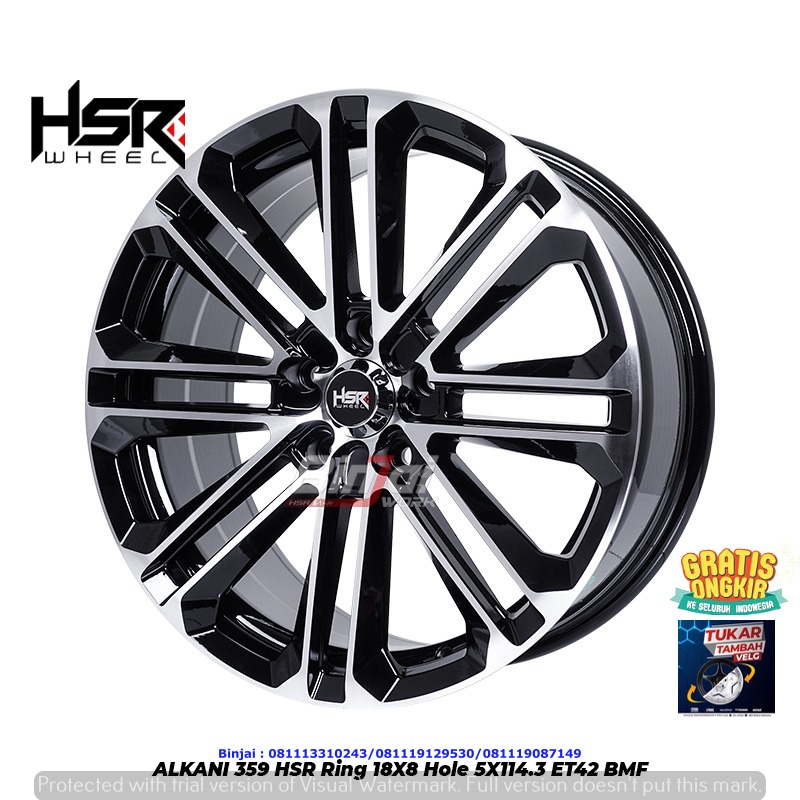 Jual velg racing hsr murah r18 cocok di mobil accord hrv xpander innova ...