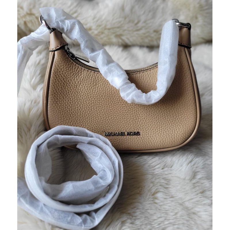 Jual michael kors mk bag pouchette mini cora camel n | Shopee Indonesia