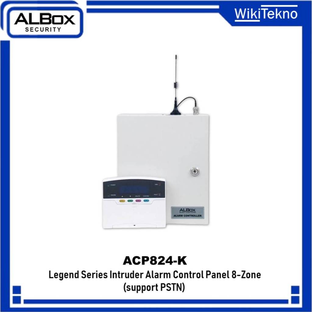 Jual Security Alarm Control Panel 8 Zone Albox ACP824P with LCD Keypad ...